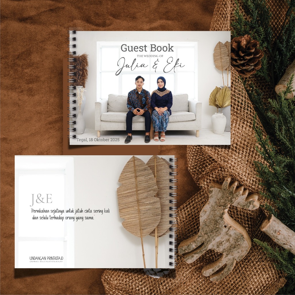 Jual Buku Tamu Pernikahan Wedding Guest Book Costum Nama & Foto Soft ...