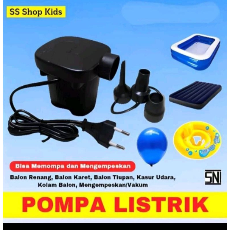 Jual Pompa Angin Listrik Elektrik Air Pump Untuk Kolam Renang Kasur Vakum 50W 240V | Shopee ...
