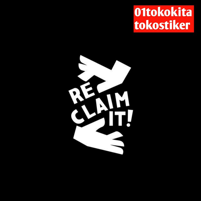 Jual Sticker cuting re claim it variasi helm motor mobil Stiker cuting ...