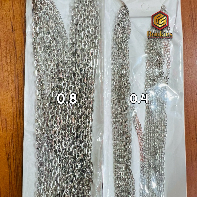 Jual KALUNG TITANIUM MODEL RANTAI NURI SILVER | Shopee Indonesia