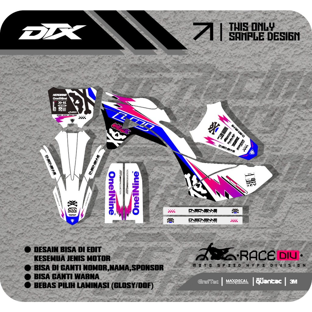 Jual decal klx gordon supermoto bisa custom / decal gordon full body ...