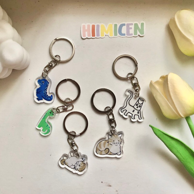 Jual Ganci akrilik custom 5x5cm| Keychain Acrylic | Charm acrylic ...