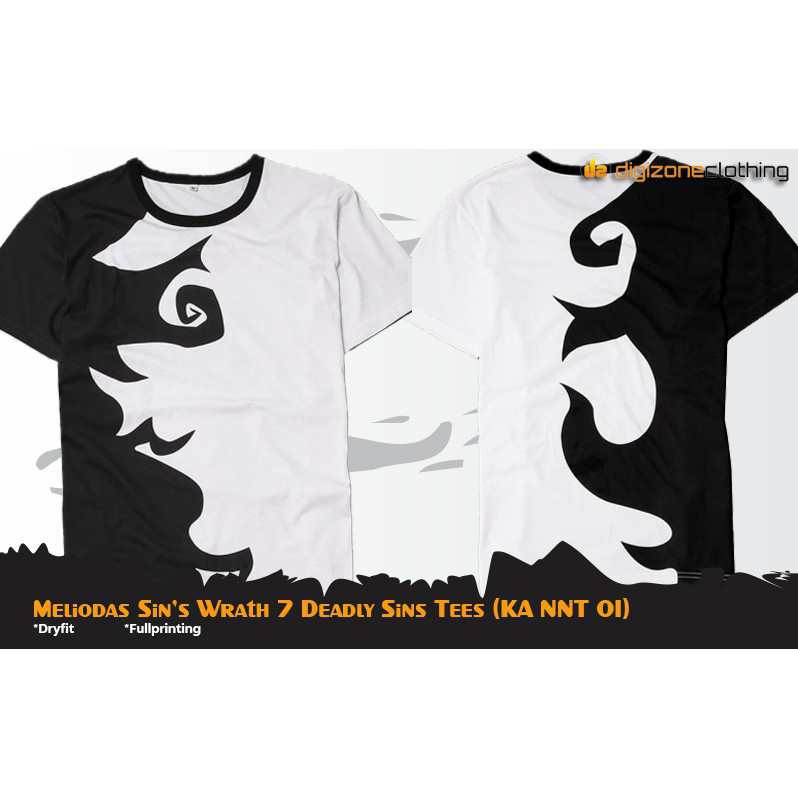 Jual Kaos Anime Seven Deadly Sins Meliodas Wrath Tees KA NNT 01 ...