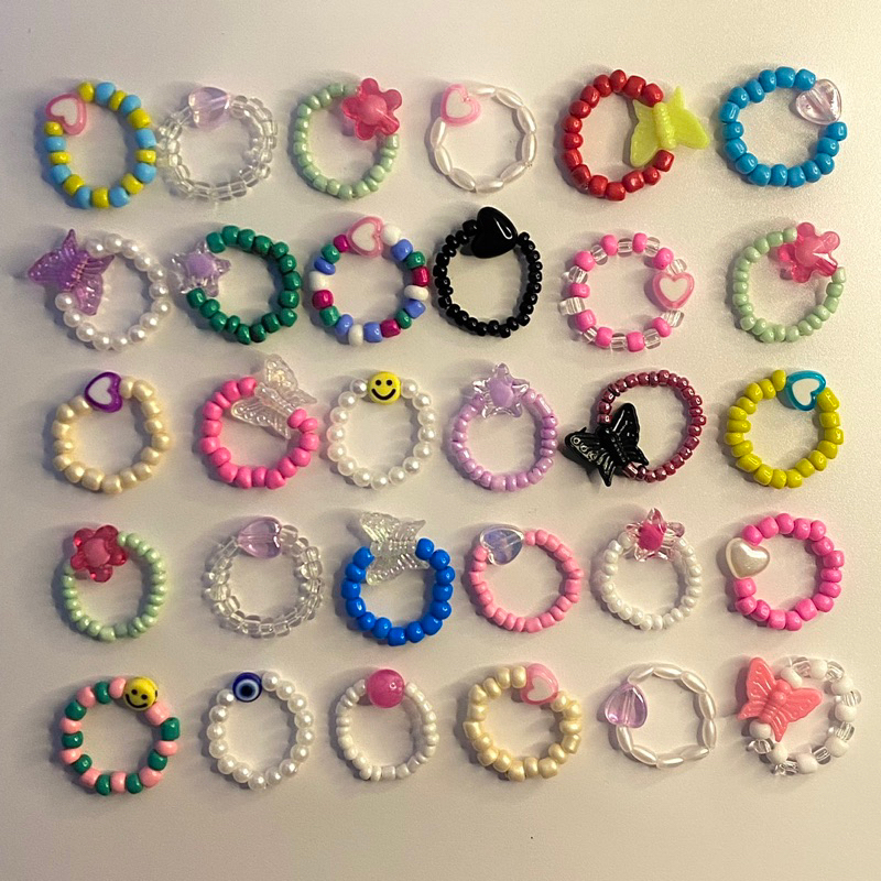 Jual BACA DESKRIPSI‼️BEADS RING| cincin manik-manik | ring | beads ...