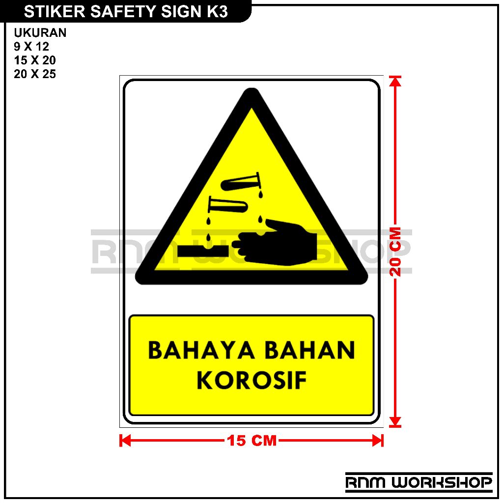 Jual STIKER SAFETY SIGN RAMBU K3 BAHAYA BAHAN KOROSIF | Shopee Indonesia