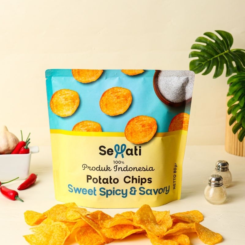 Jual Keripik Kentang Potato Chips Sweet Spicy Savory Sehati Snacks ...
