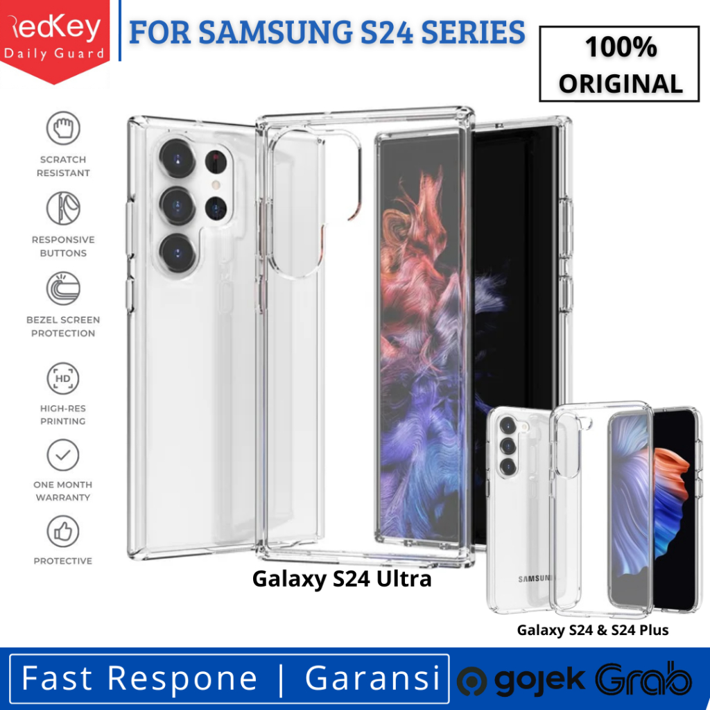 Jual Case Samsung Galaxy S24 Ultra Plus 5G Redkey Clear Case Air Hybrid Premium | Shopee Indonesia
