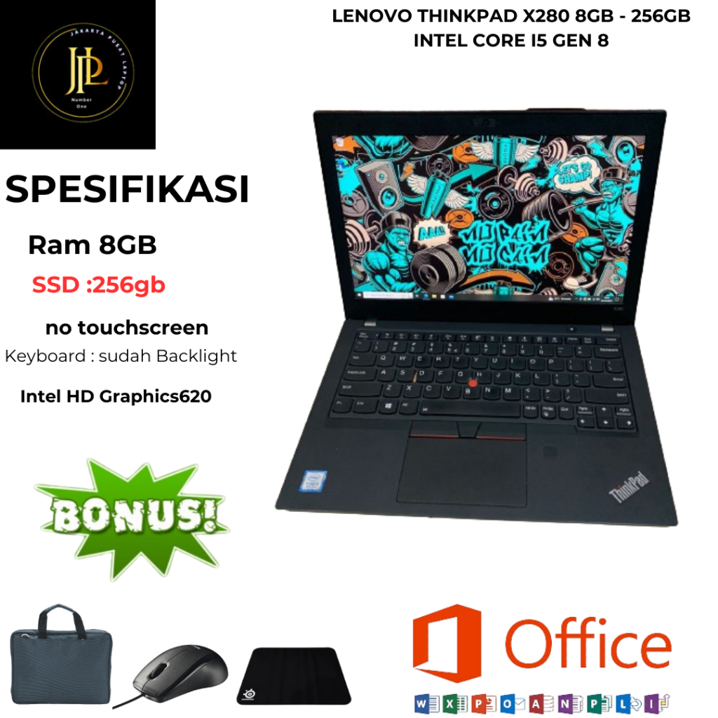 Jual LENOVO THINKPAD X280 8GB - 256GB INTEL CORE I5 GEN 8 | Shopee ...