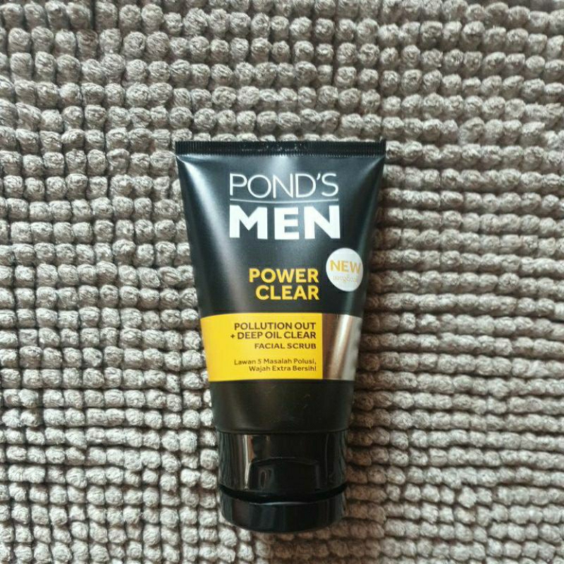 Jual Ponds Men Power Clear Facial Scrub 100 g | Shopee Indonesia