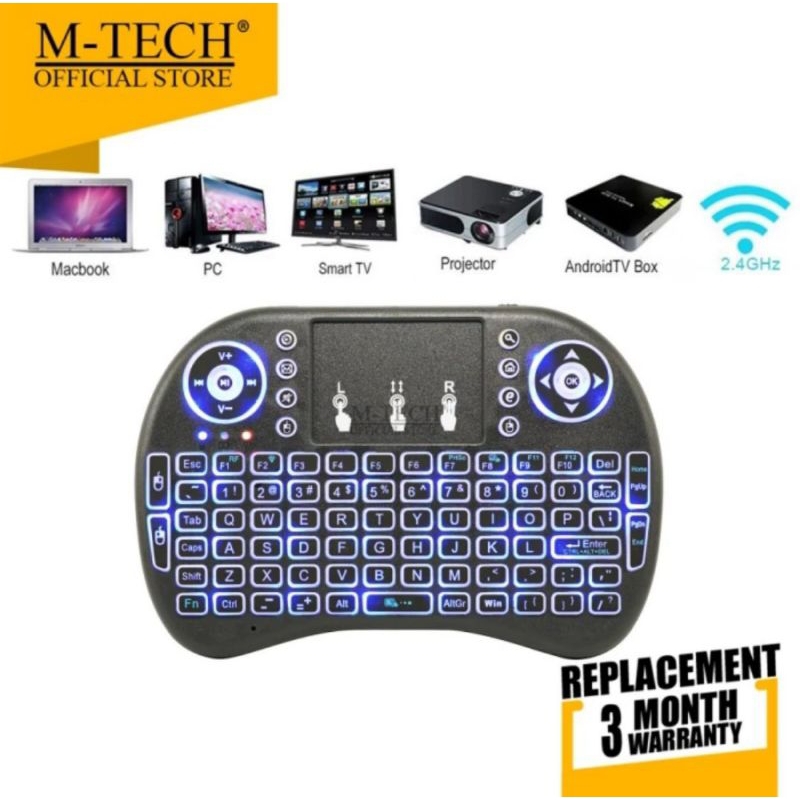 Jual MINI KEYBOARD WIRELESS i8 TOUCHPAD AIR MOUSE FOR PC SMART TV BOX ...