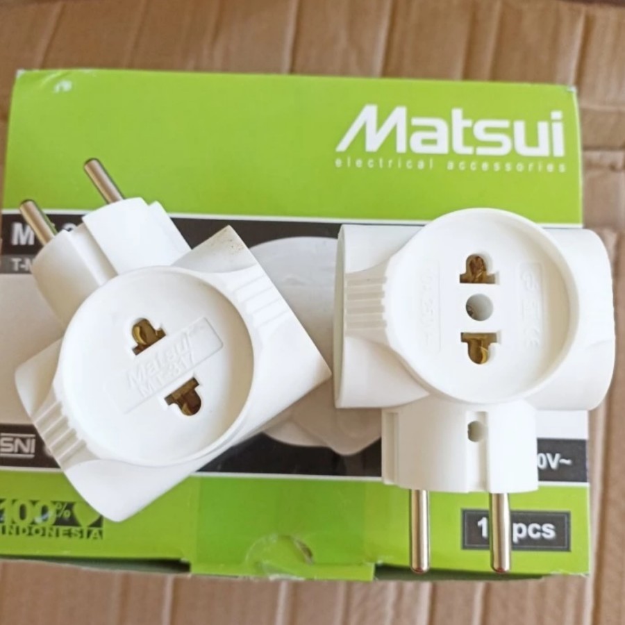 Jual Steker T Matsui 4 cabang MT -317 Putih | Shopee Indonesia