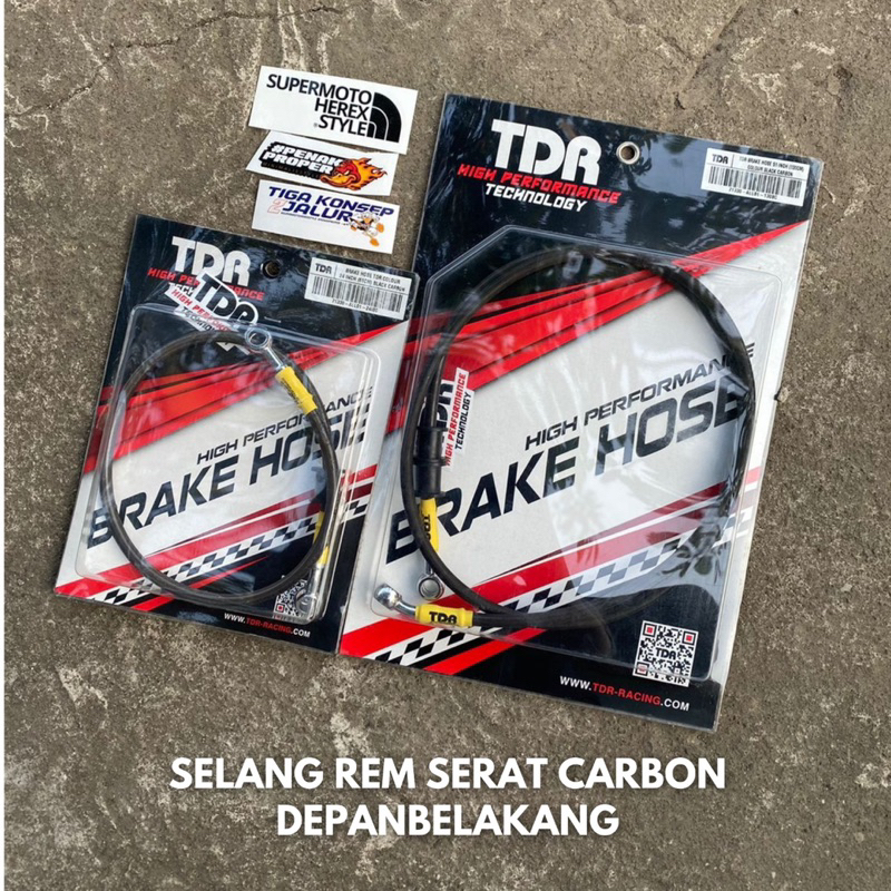 Jual Kabel Selang Rem Cakram Disc TDR Carbon Depan Belakang 60cm 70cm 90cm 130cm Universal Slang ...