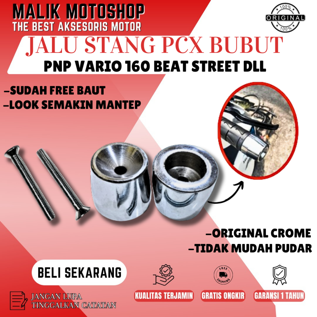 Jual JALU PCX BUBUT VARIO 160 BEAT DELUXE BEAT STREET 2020-2023 GENIO ...