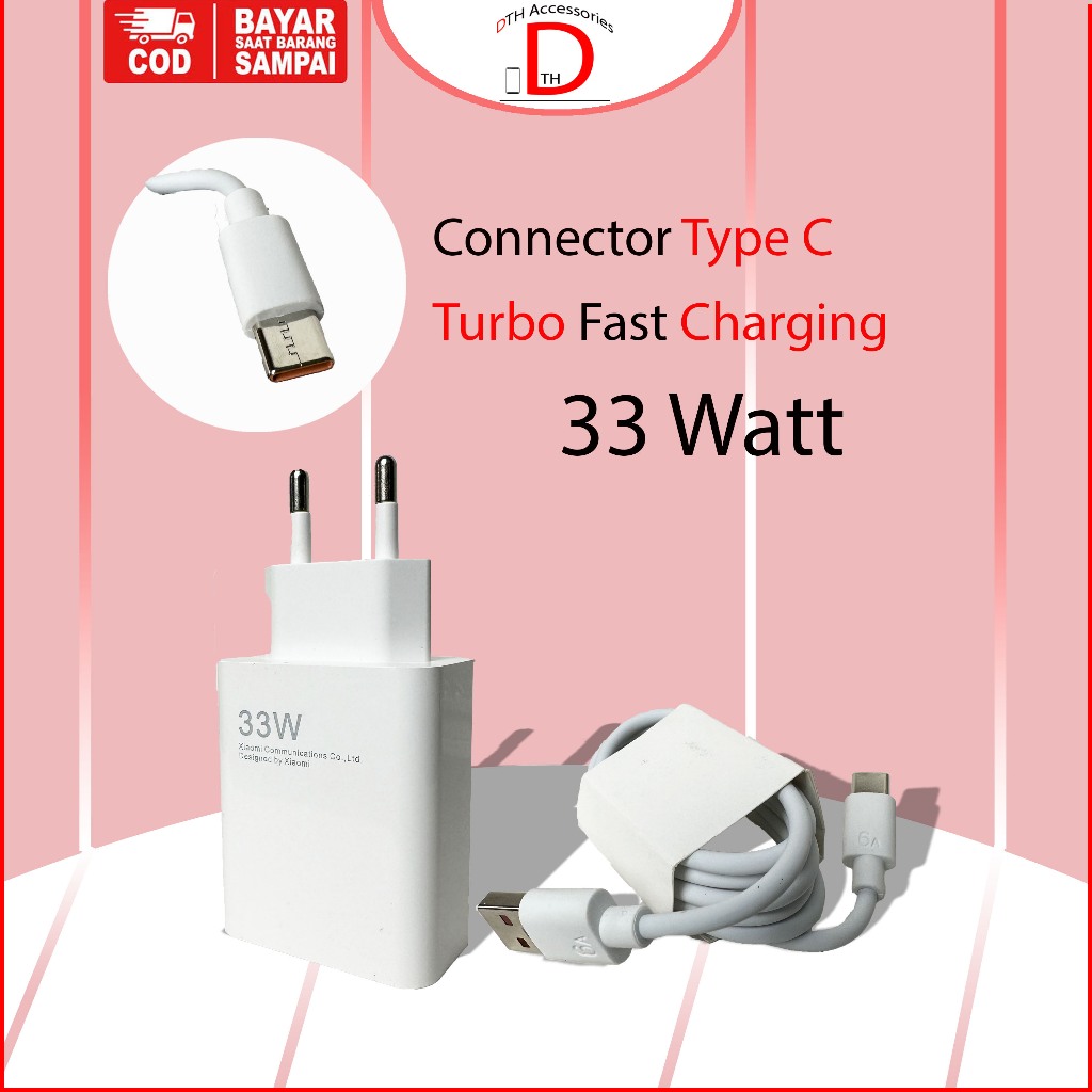 Jual Charger Rdmi Original 33 Watt Type C Turbo Fast Charging Decimal ...