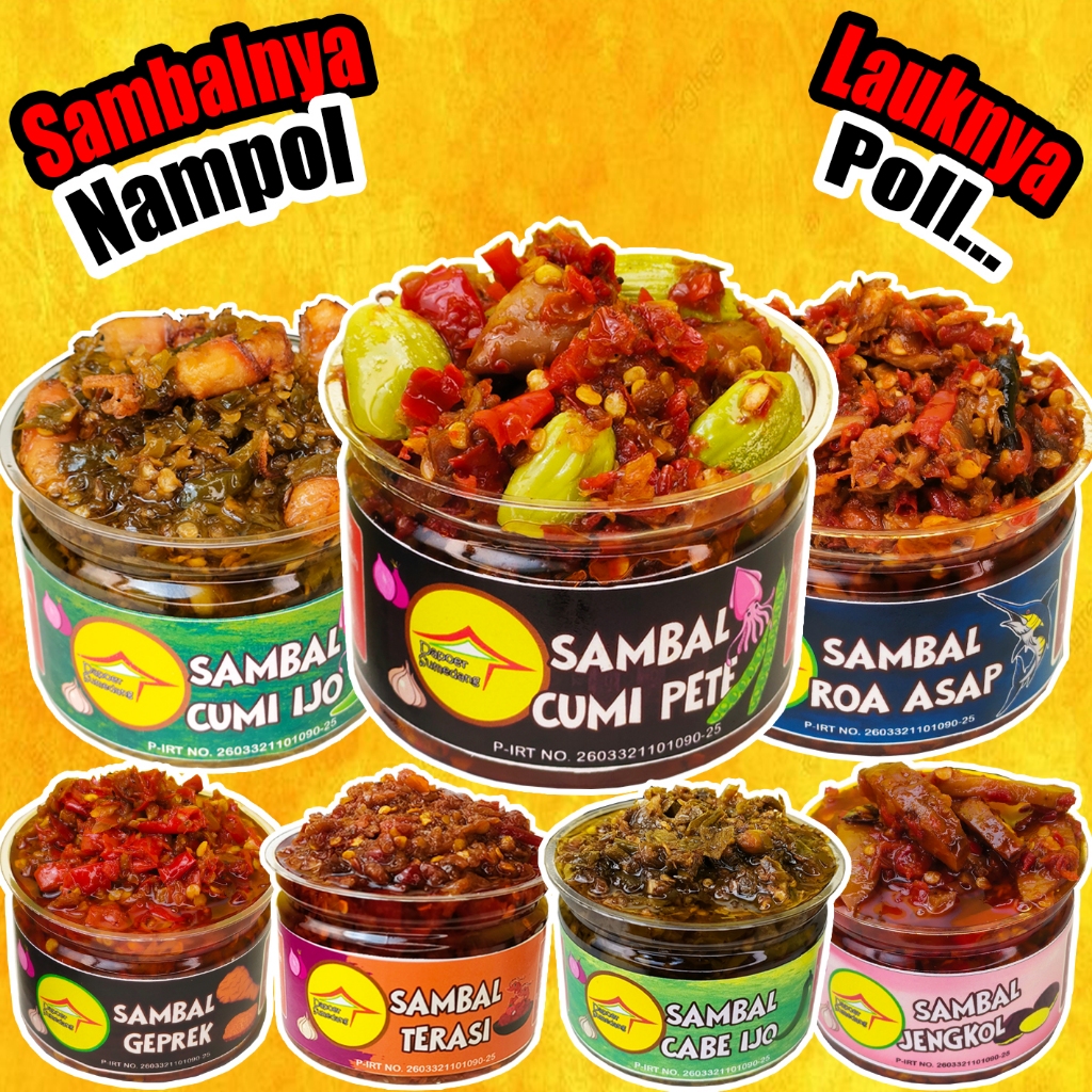 Jual SAMBAL CUMI PETE/SAMBEL ROA ASAP/CUMI IJO/TERASI/GEPREK/JENGKOL/CABE IJO/by DAPOER SUMEDANG ...
