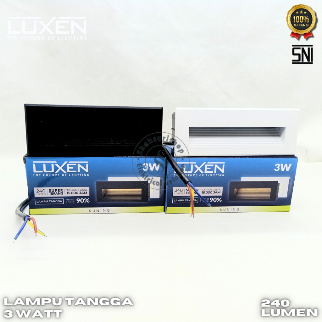 Jual LUXEN LAMPU LED TANGGA 3 WATT LUXEN PERSEGI PANJANG - KUNING ...