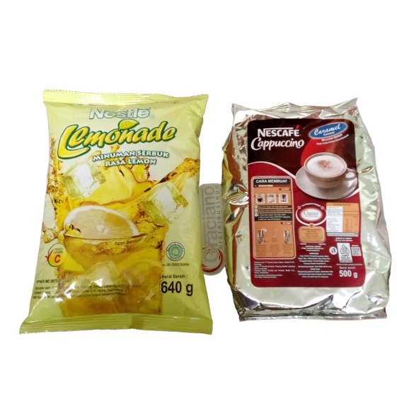 Jual Nestle Lemonade 640gr + Nescafe Cappuccino Caramel 500gr | Shopee ...