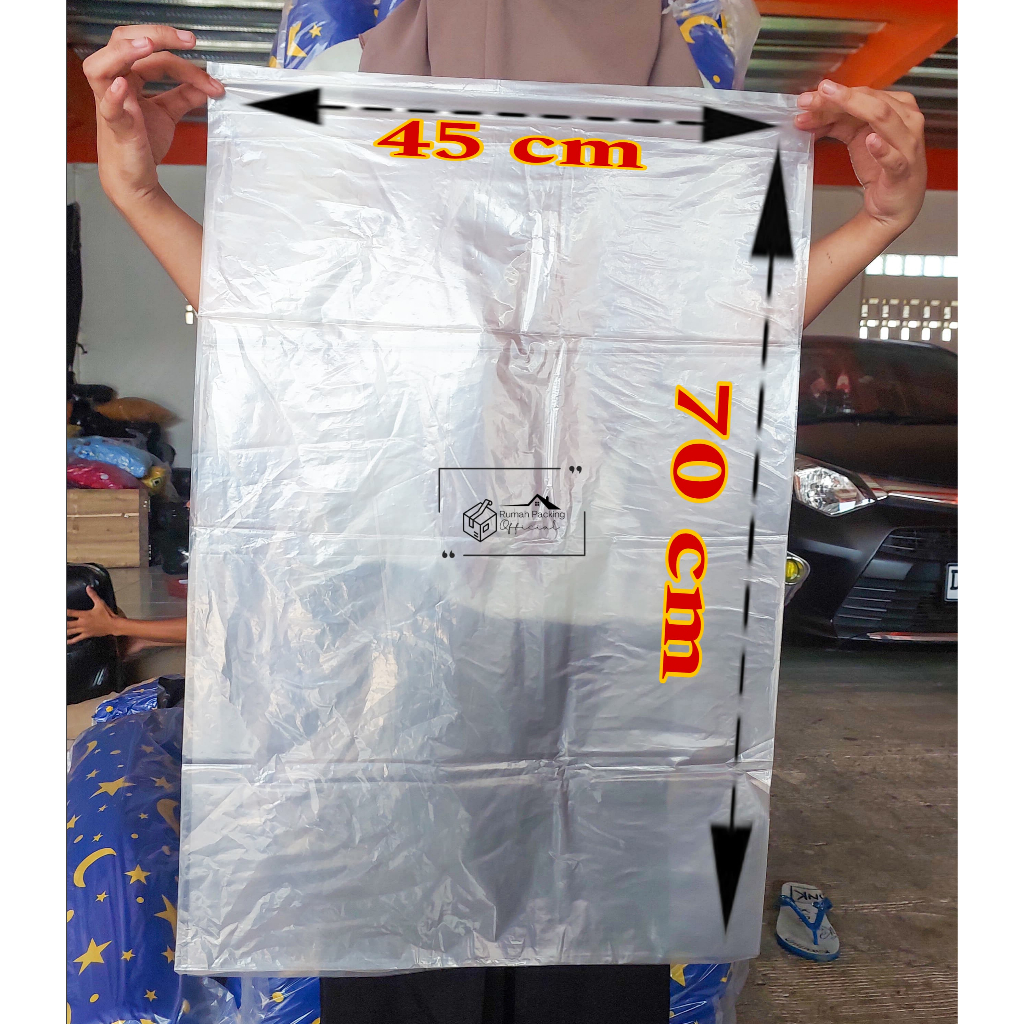 Jual 1 Kg Plastik Bening 45 x 75 Cm Pelastik Laundry Plastik Pembungkus ...