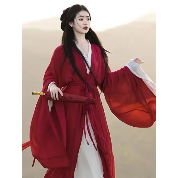 Jual Red Hanfu is a traditional Chinese Hanfu. Women's carnival ...