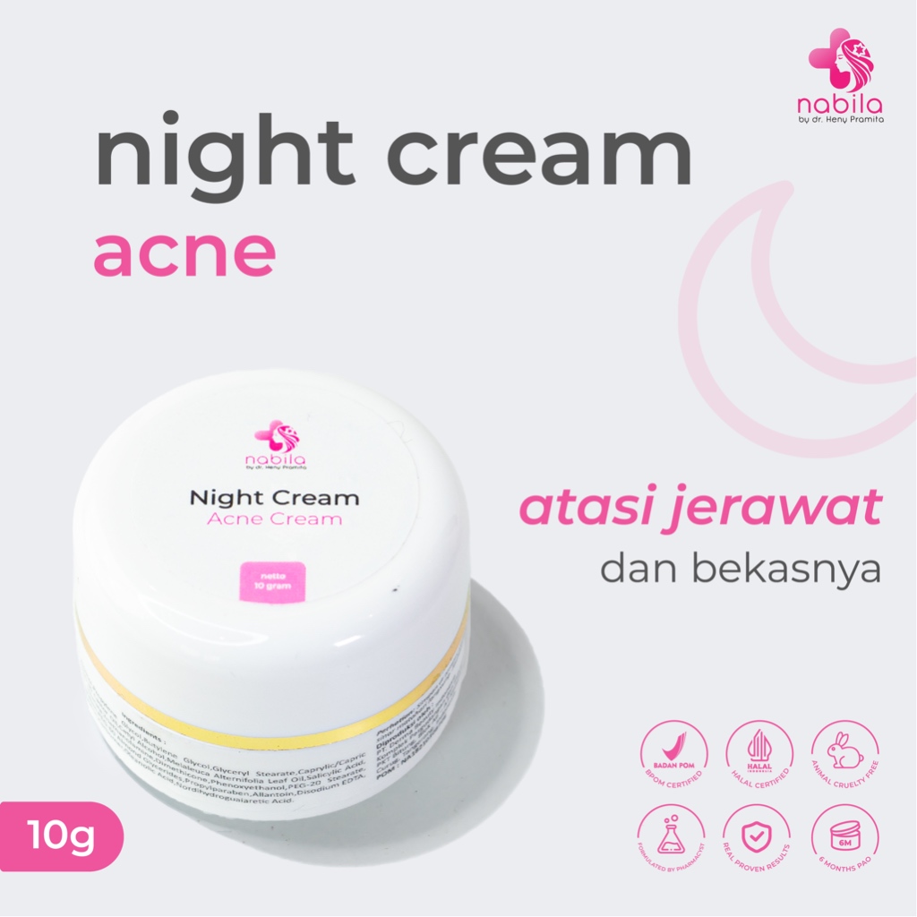 Jual NIGHT CREAM ACNE SERIES | KRIM MALAM ACNE | KRIM MALAM JERAWAT ...