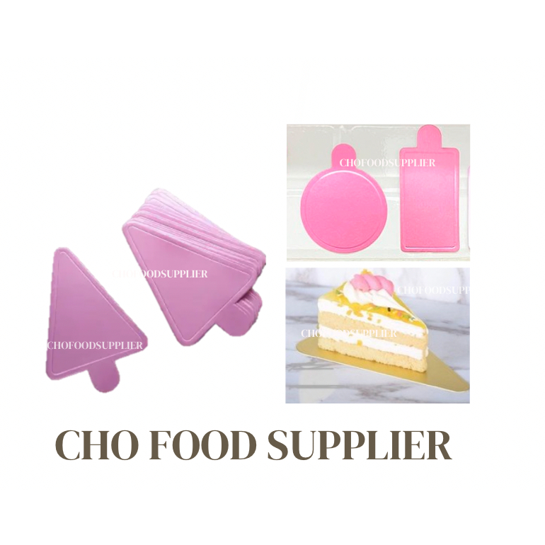 Jual CAKE SLICE WARNA PINK / TATAKAN KUE POTONG / ALAS CAKE SLICE (1 ...