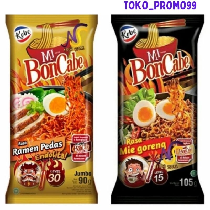 Jual mie instan bon cabe 90 gram (goreng/ramen kuah) | Shopee Indonesia