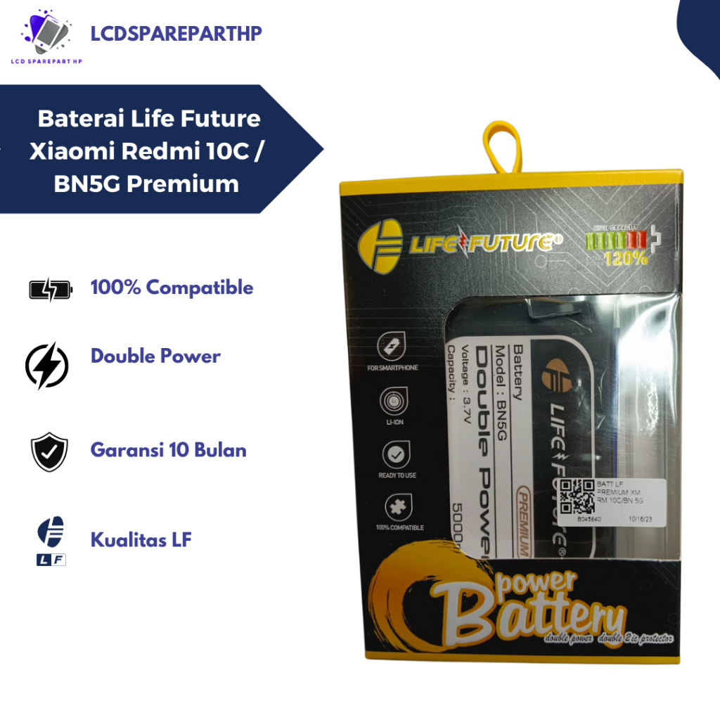 Jual XIAOMI BATERAI LIFE FUTURE PREMIUM BN5G - REDMI 10C | Shopee Indonesia
