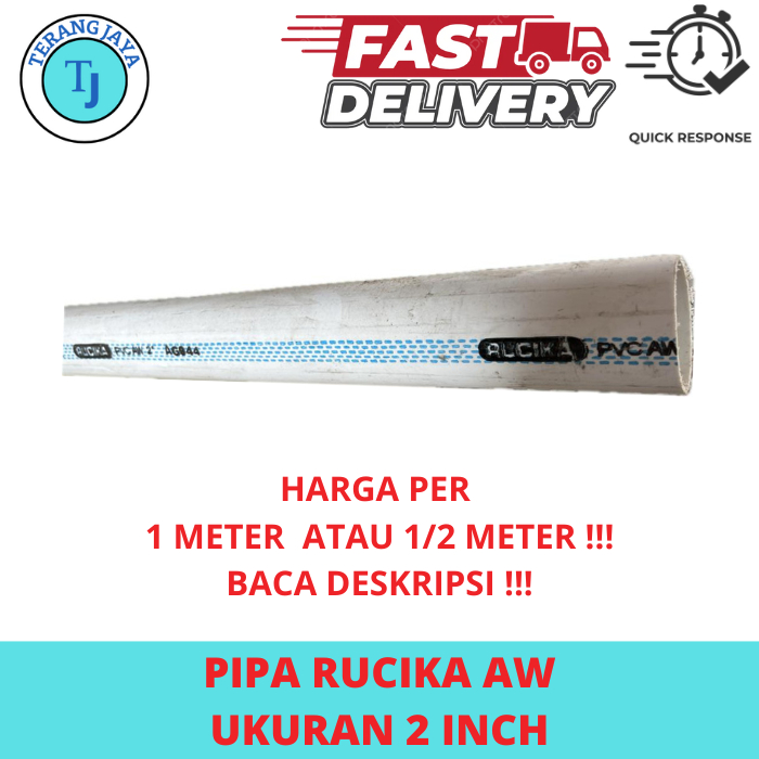 Jual Pipa Paralon PVC 2 inch Rucika / WAVIN AW Tebal Meteran / Eceran ...