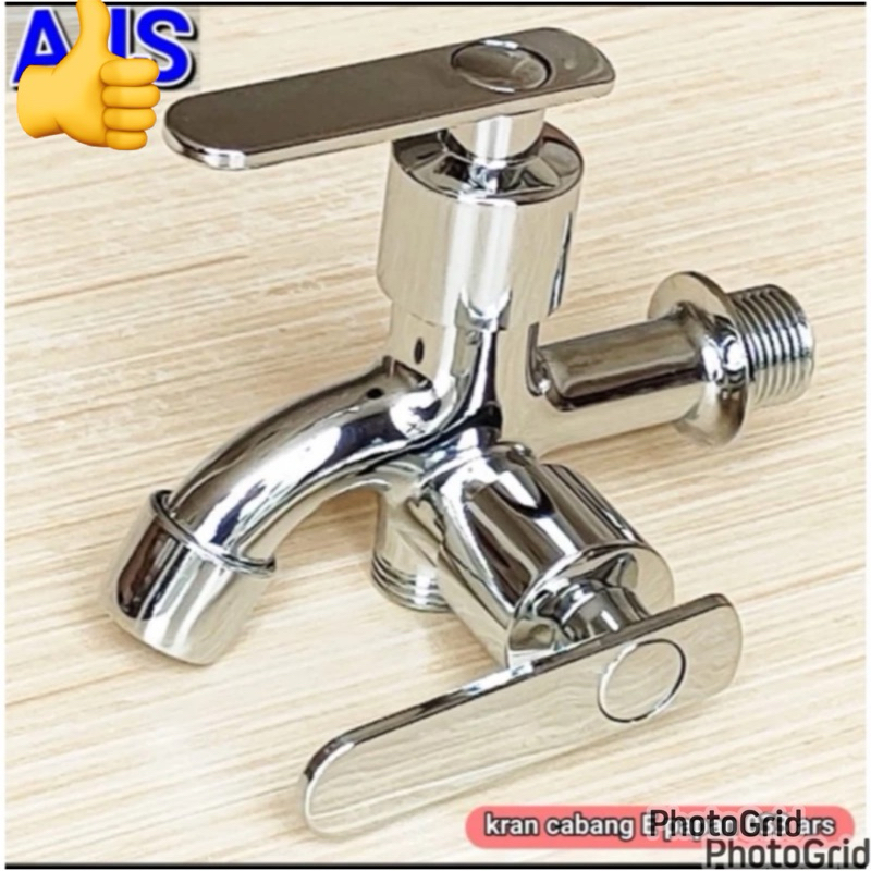 Jual Keran Kran Cabang Shower Stainless Steel/ KERAN SHOWER MANDI BLACK HITAM 1/2 INCH ANTI ...