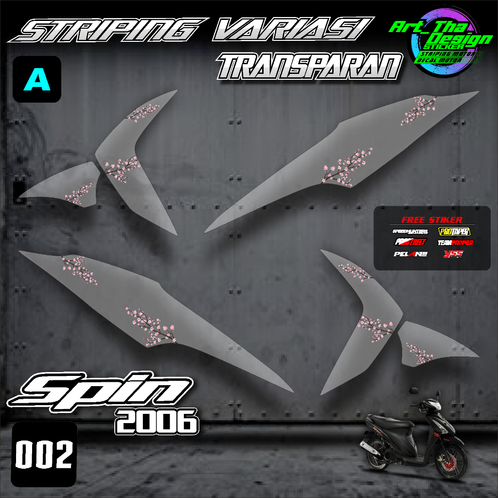 Jual (C0D) Sticker UV TRANSPARAN SUZUKI SPIN 125 002-Stiker Striping ...