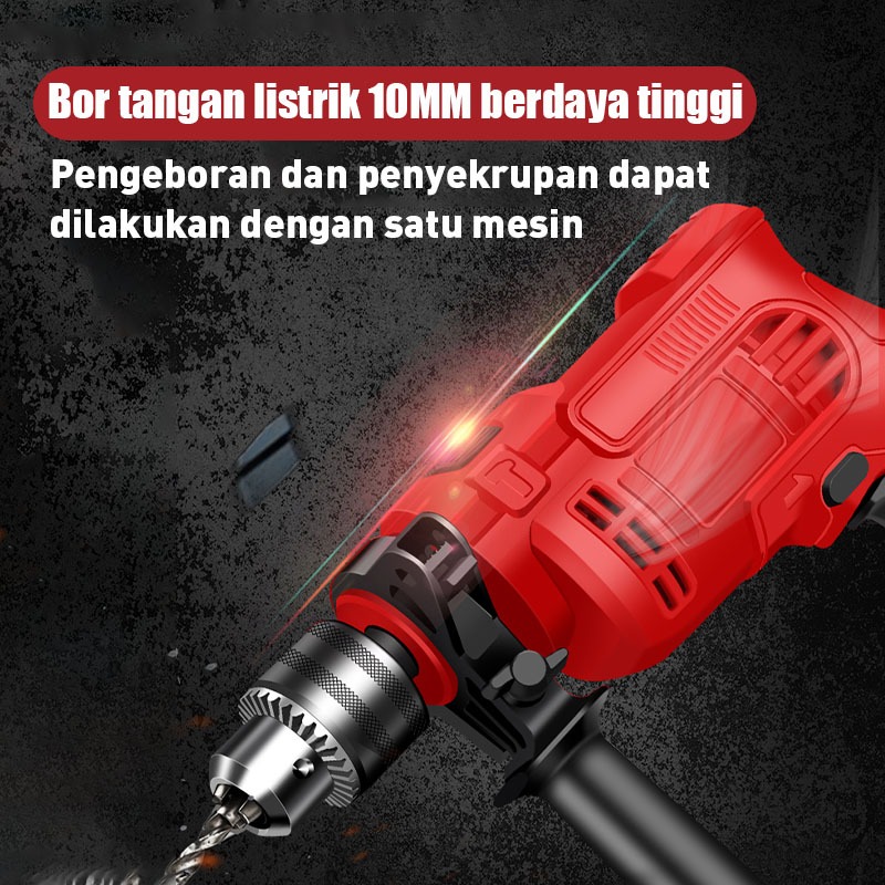 Jual Mesin Bor Listrik Bolak Balik 10MM Electric Drill Bor Beton Bor Tembok Alat Bor Bor Obeng ...