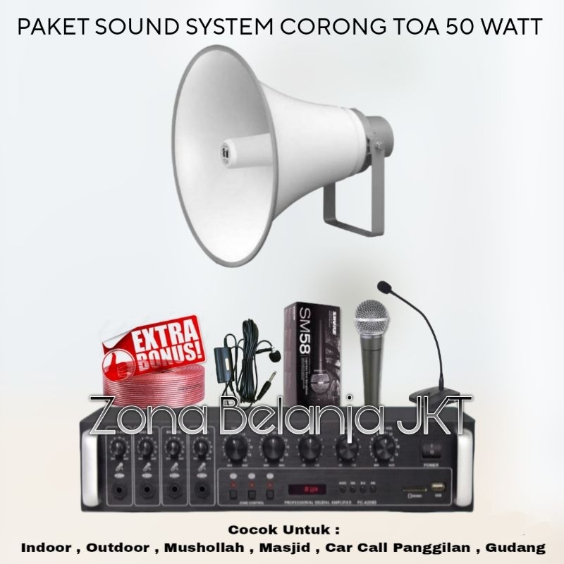 Jual PAKET SOUND SYSTEM TOA MASJID MUSHOLA 1 CORONG TOA 50 WATT ...