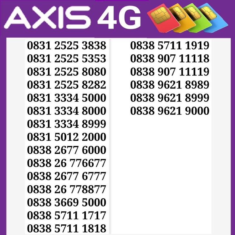 Jual Nomor Cantik Axis kartu perdana support 5G | Shopee Indonesia