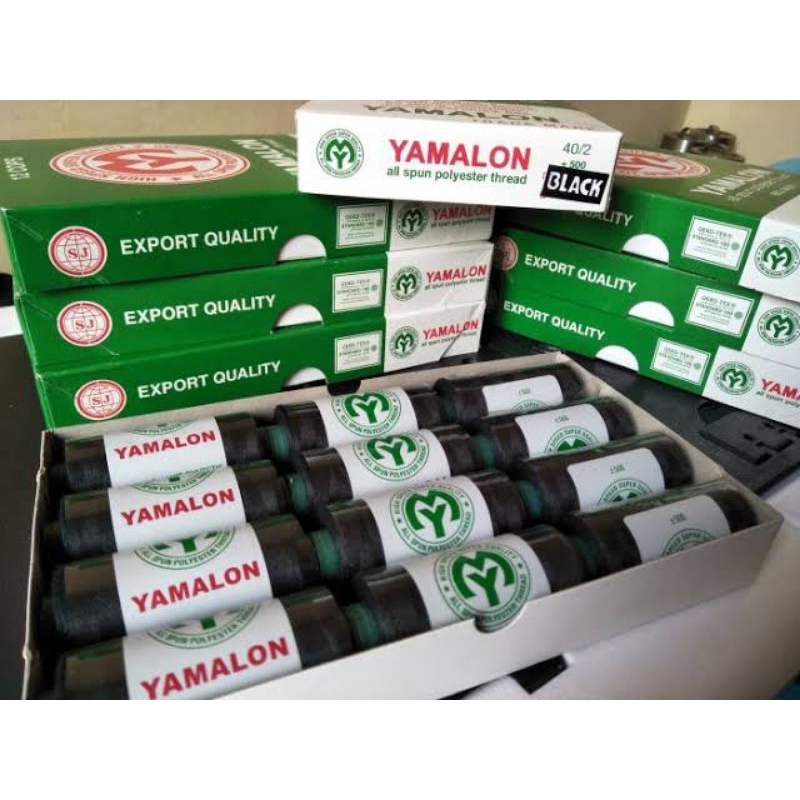 Jual Yamalon Benang Jahit 500 Yard Kode Warna Hitam Mura/Grosir/Viral ...