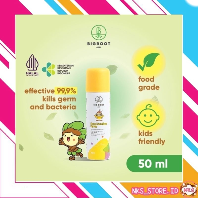 Jual Food Grade Bigroot Hand Sanitizer Spray Pisang 50ml Baby Kids ...