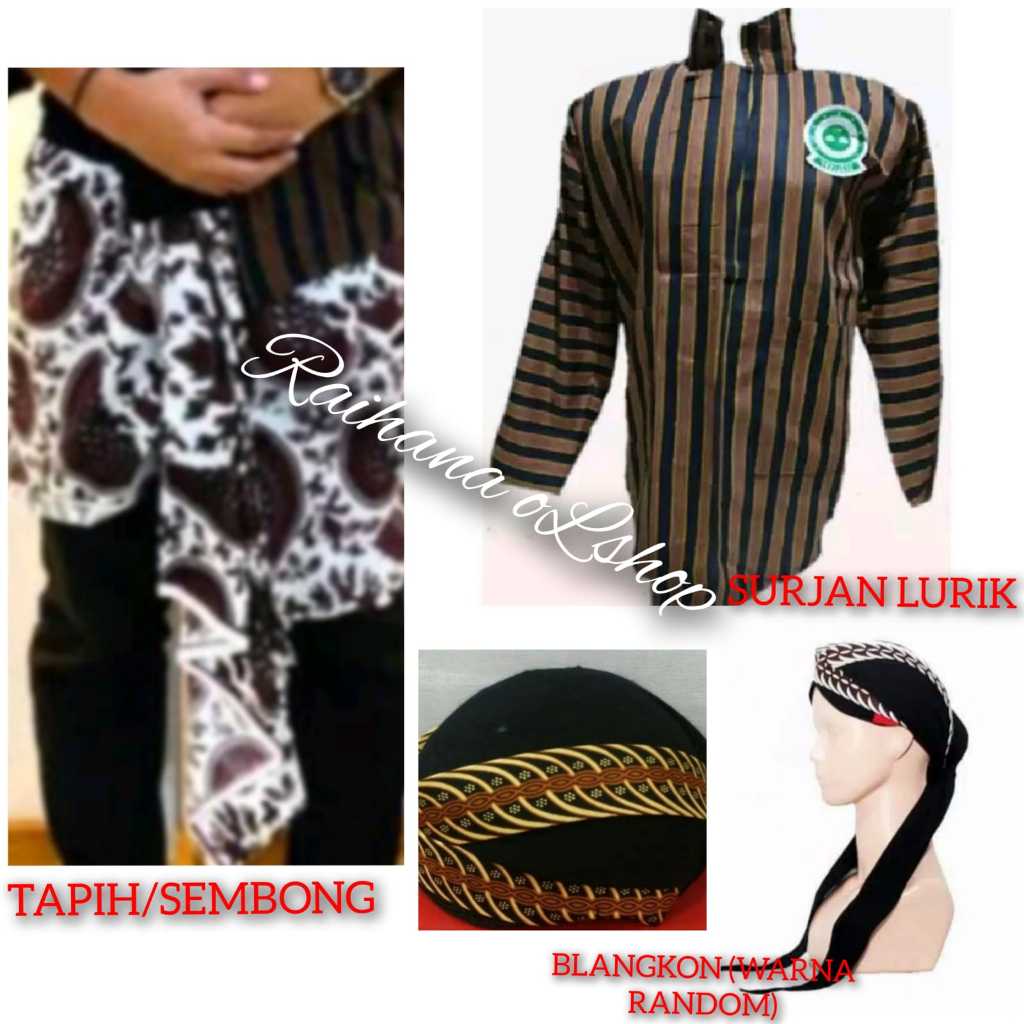 Jual BAJU JAWA PRIA | SURJAN LURIK + SEMBONG/TAPIH + BLANGKON SLIWIR | PAKAIAN TRADISIONAL ...