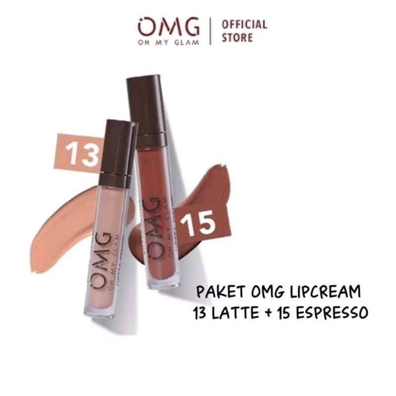 Jual paket ombre OMG Matte kiss lip cream shade -13-15 //13-12 | Shopee ...