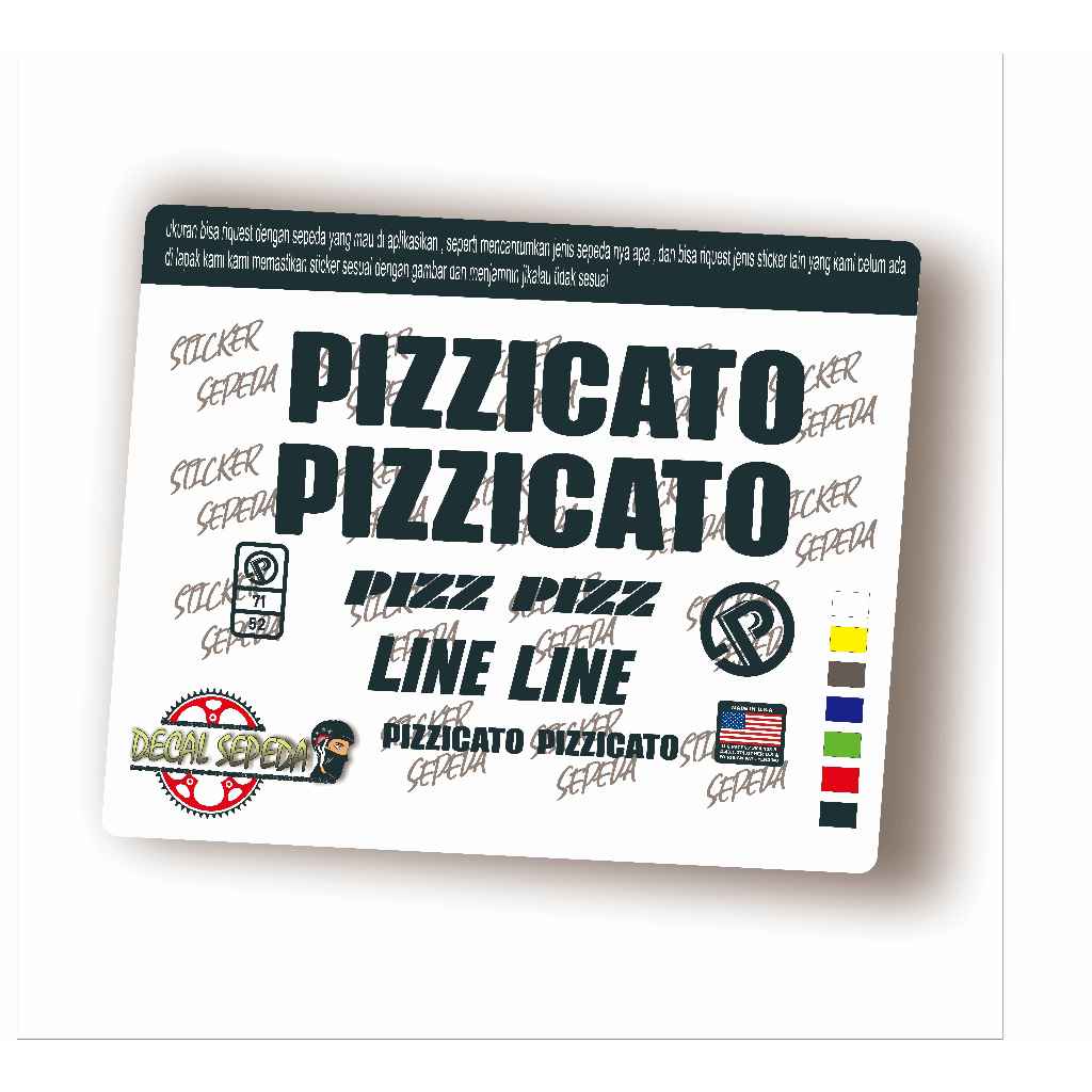 Jual decal pizzicato - sticker sepeda pizzicato | Shopee Indonesia