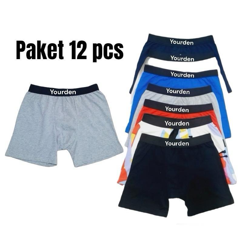 Jual 12 pcs CD boxer celana dalam pria dewasa / sempak laki laki ...