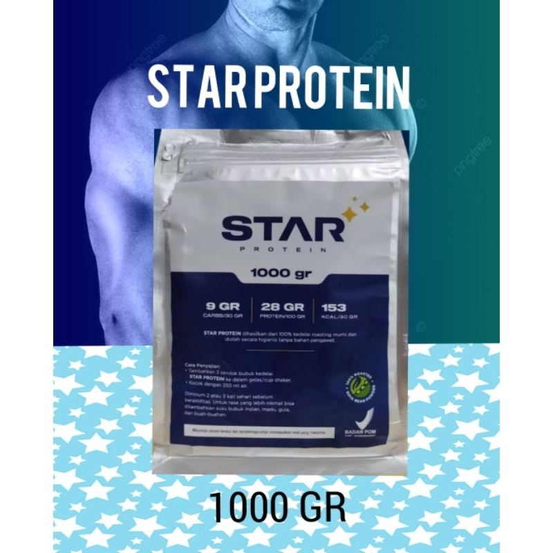 Jual STAR PROTEIN whey protein susu kedelai murni 1000gr muscle gain ...