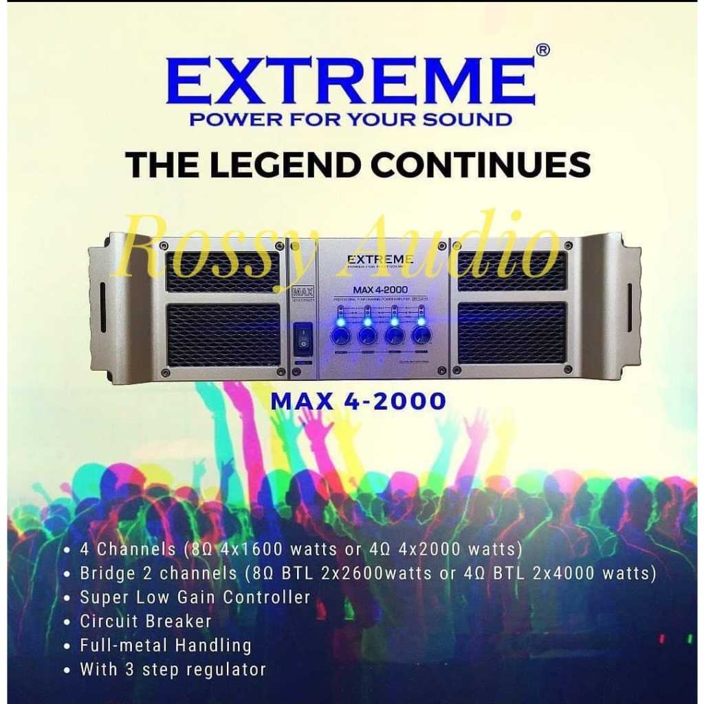 Jual POWER AMPLIFIER EXTREME MAX 4-2000 4CENEL KLAS H | Shopee Indonesia