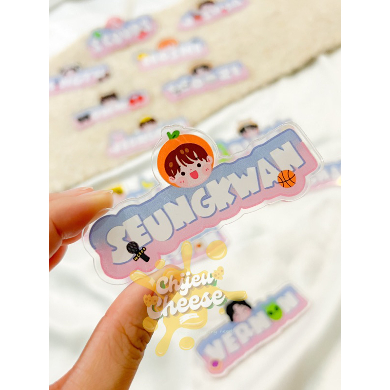 Jual Name Tag Papan Nama Akrilik Seventeen sebong svt Caratbong carbong ...