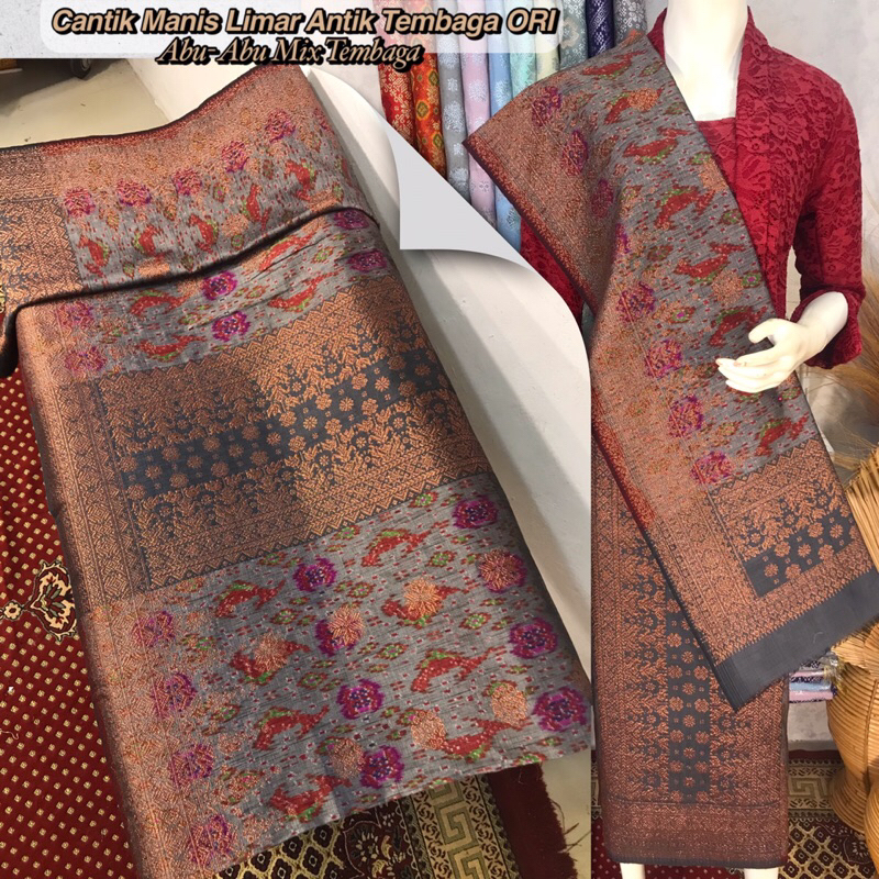 Jual Songket Cantik Manis Limar Antik Tembaga ORI-Asli Tenun Tangan ...