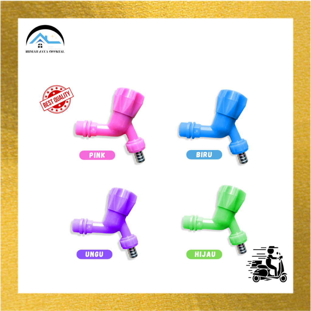 Jual RJO - Kran Air Tembok Putar Mahkota / Keran Air Plastik Pvc Two ...