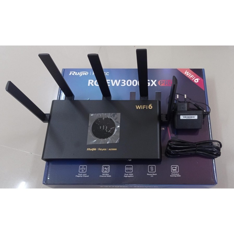 Jual Ruijie RG-EW3000GX PRO WiFi 6 Dual Band Gigabit Gaming Router ...