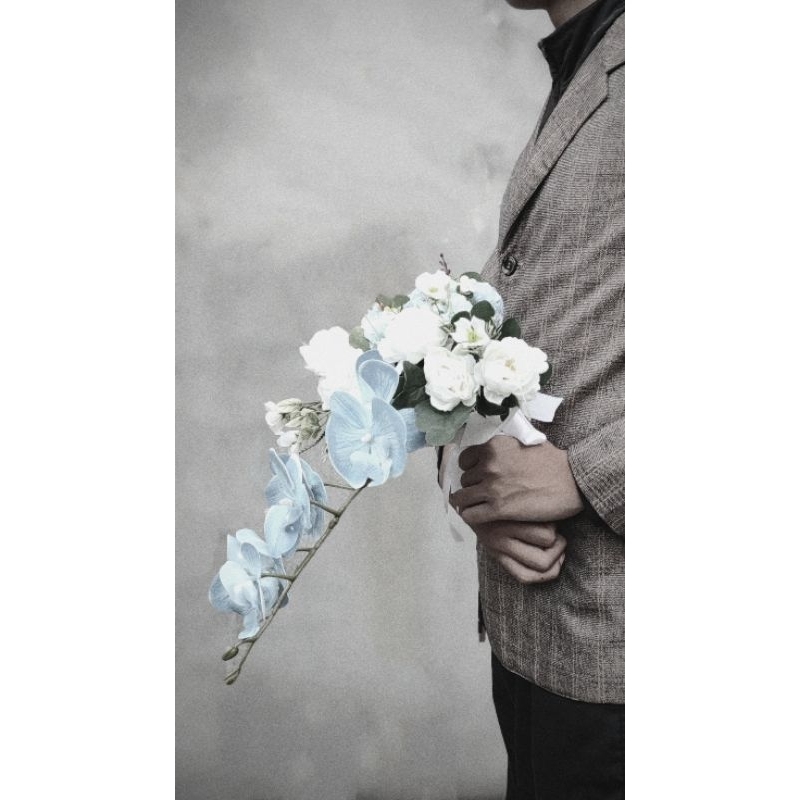 Jual HAND BOUQUET WEDDING BUKET PERNIKAHAN BUNGA JUNTAI CASCADE ORCHID ...