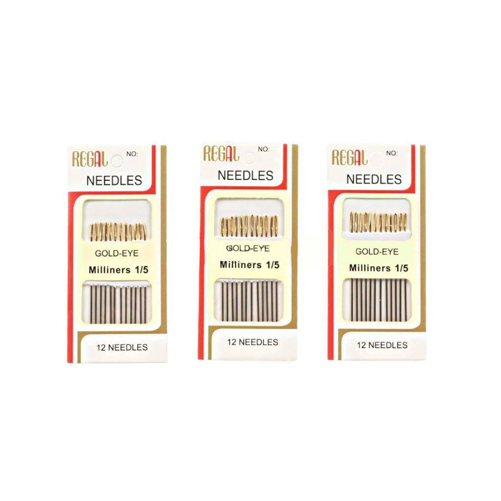 Jual JARUM JAHIT TANGAN REGAL GOLD EYE MILINERS 3/9 isi 16pcs / REGAL 1 ...