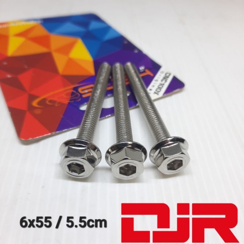 Jual baut 10 m6 model 2 kunci HEXAGON PROBOLT STAINLESS original heng thailand 1cm - 11cm ...