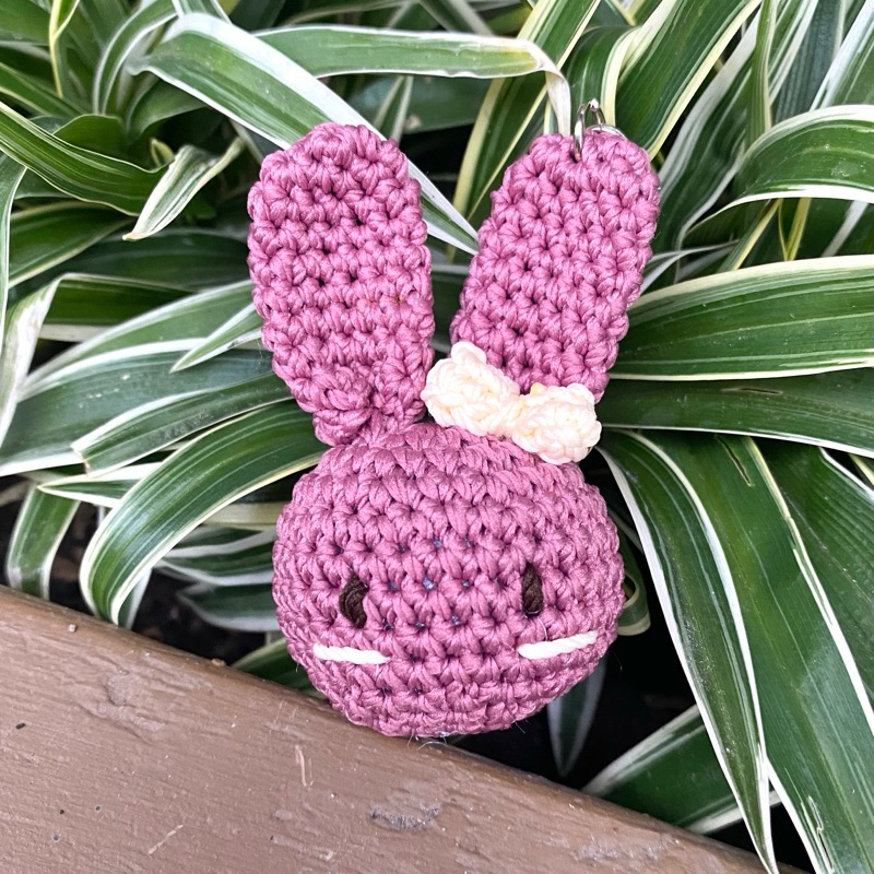 Jual Souvenir Gantungan Kunci Rajut Kelinci Amigurumi bunny (Head ...