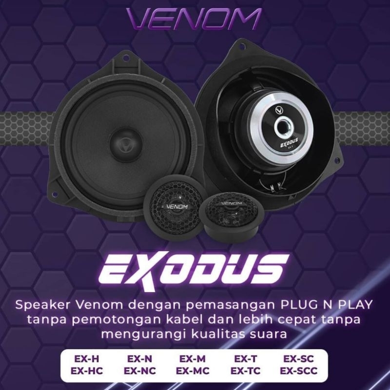 Jual Speaker Split 2way Venom Exodus Plug N Play Toyota Innova Zenix ...